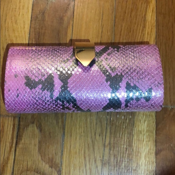 Banana Republic | Bags | Banana Republic Pink Python Clutch | Poshmark